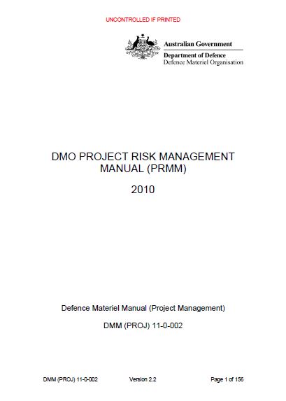Defence Material Organisation Project Risk Management Manual (PRMM) | SE Goldmine
